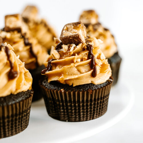 Ultimate Snickers Cupcakes - rosechocolatier.com.